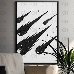 Comet Svg Png Jpeg Dxf, Vector Cutting Files for Silhouette Cameo ...