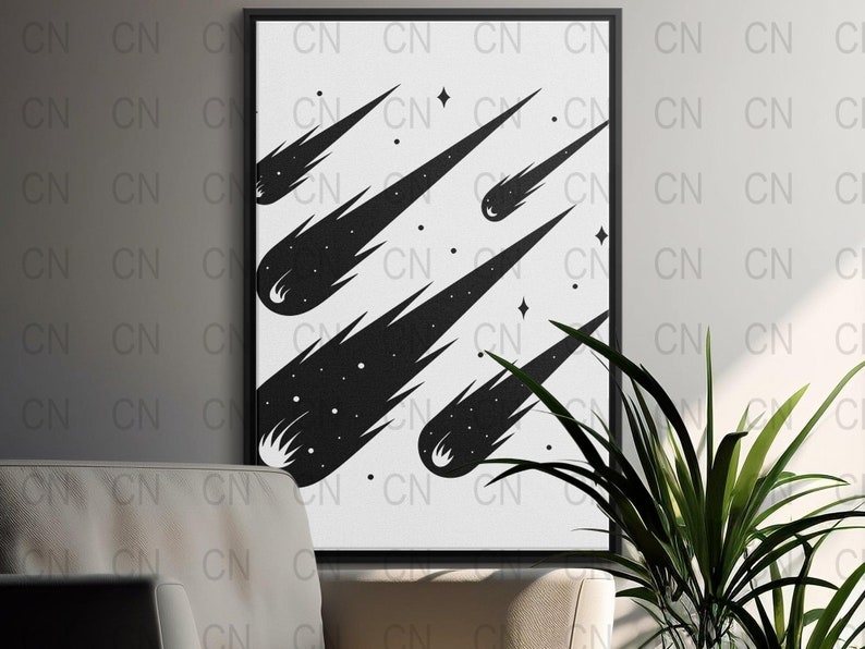 Comet Svg Png Jpeg Dxf, Vector Cutting Files for Silhouette Cameo ...