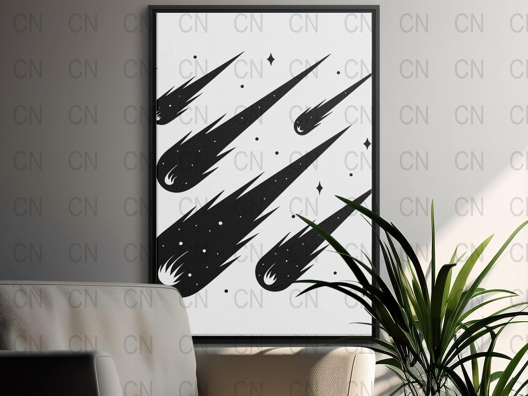 Comet Svg Png Jpeg Dxf, Vector Cutting Files for Silhouette Cameo ...