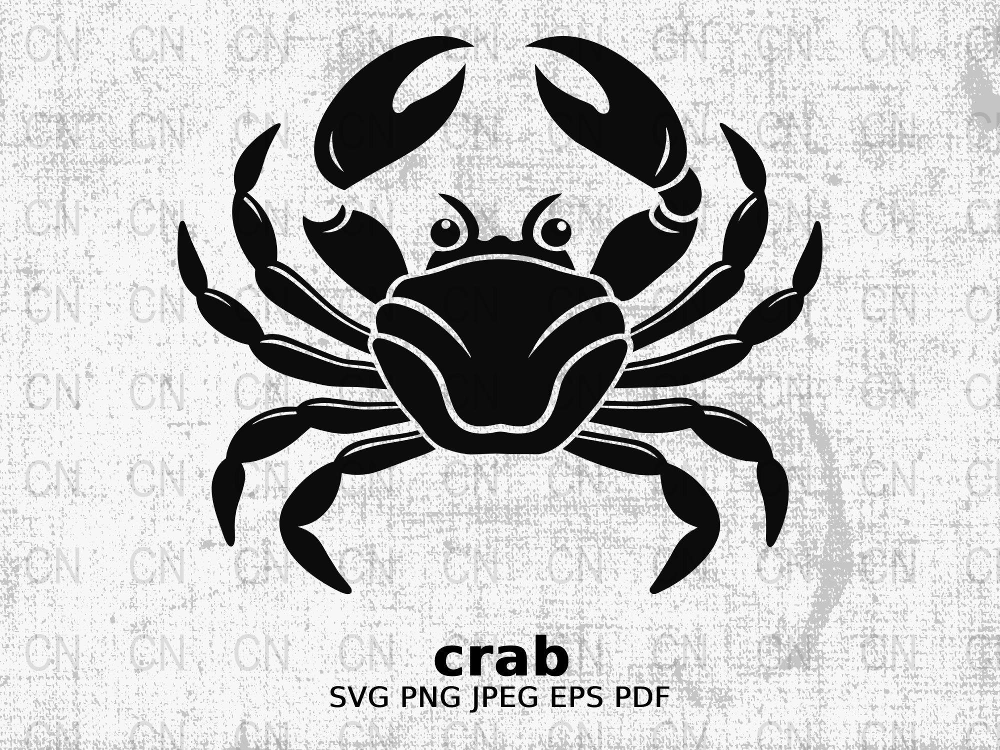 Crab Svg Png Jpeg Dxf, Vector Cutting Files for Silhouette Cameo ...