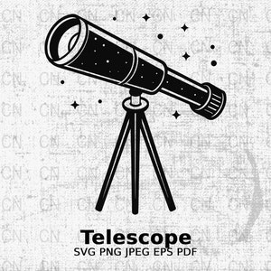 Teleskop svg png jpeg dxf, Vektor Schneidedateien für Silhouette Cameo ...