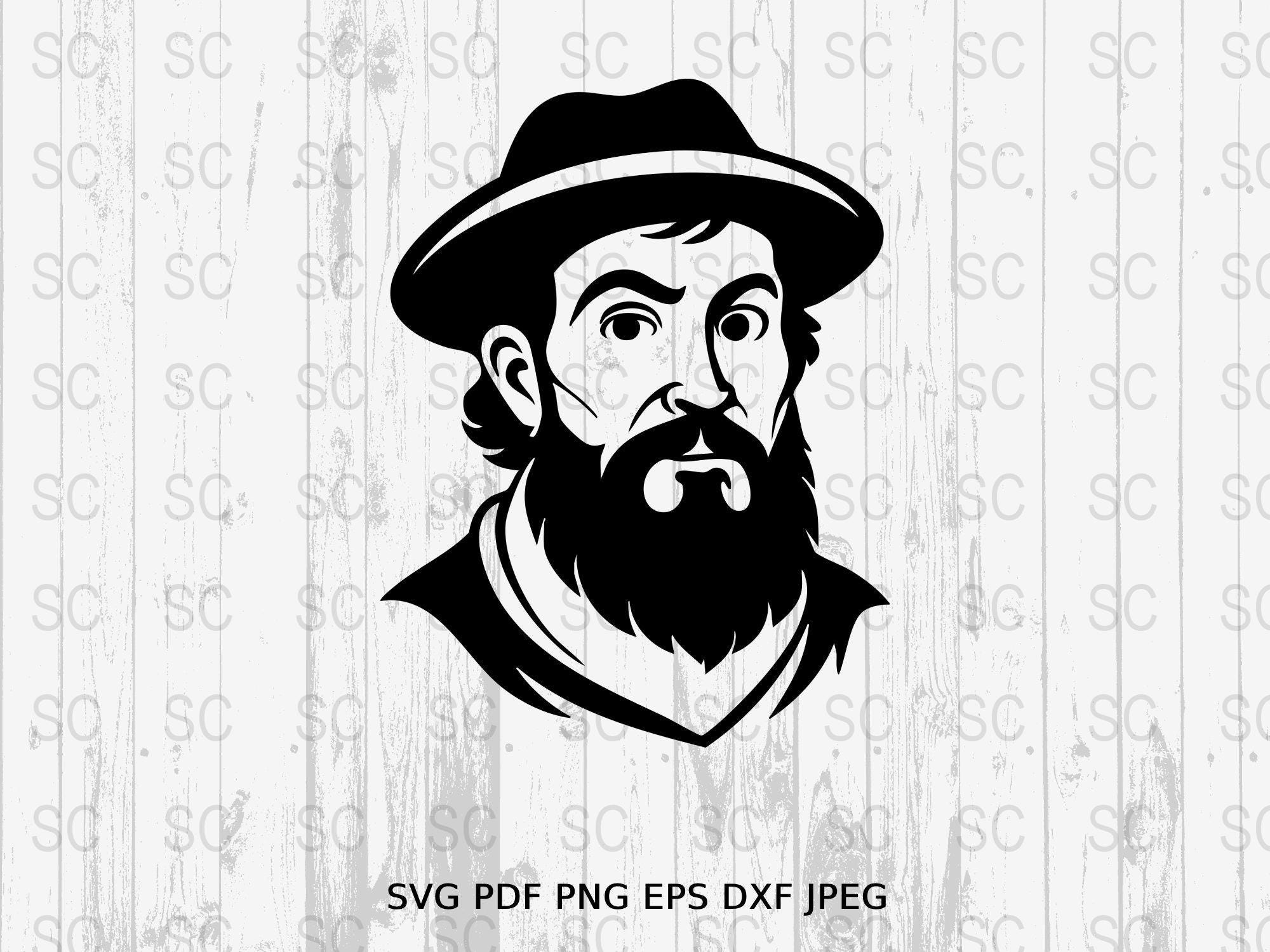 Ferdinand Magellan Silhouette SVG, Explorer Clipart, Historical Icon ...