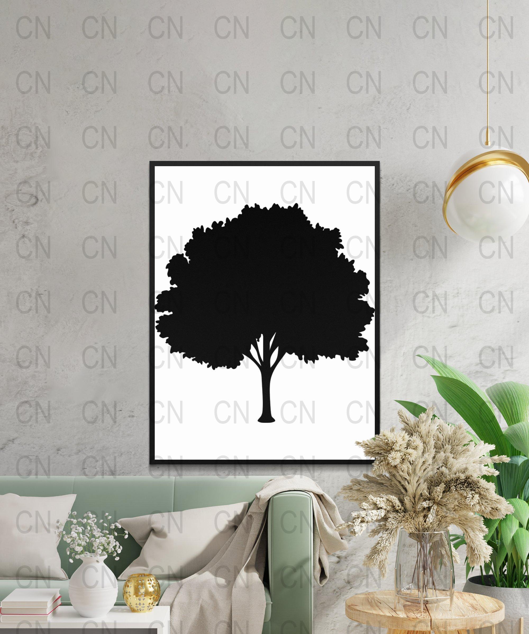 Walnut Tree Silhouette, Walnut Tree SVG, Nut Tree Silhouette, Nature ...