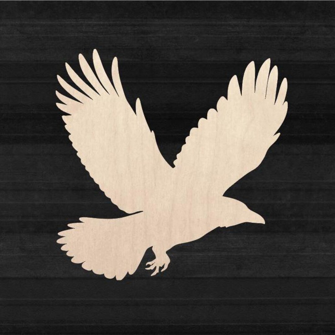 Crow Flying Shape Laser Cut Baltic Birch Plywood Shapes Unfinished Wood ...