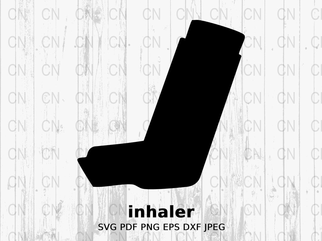 Inhaler Silhouette SVG, Asthma Medication Clipart, Health Tool Vector ...