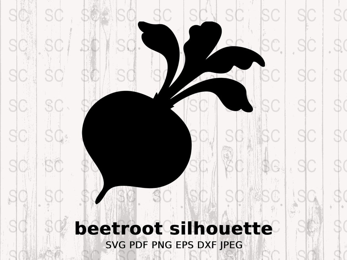 Beetroot Silhouette SVG, Root Vegetable Clipart, Organic Food Vector ...
