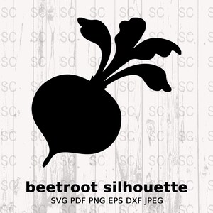 Beetroot Silhouette SVG, Root Vegetable Clipart, Organic Food Vector ...
