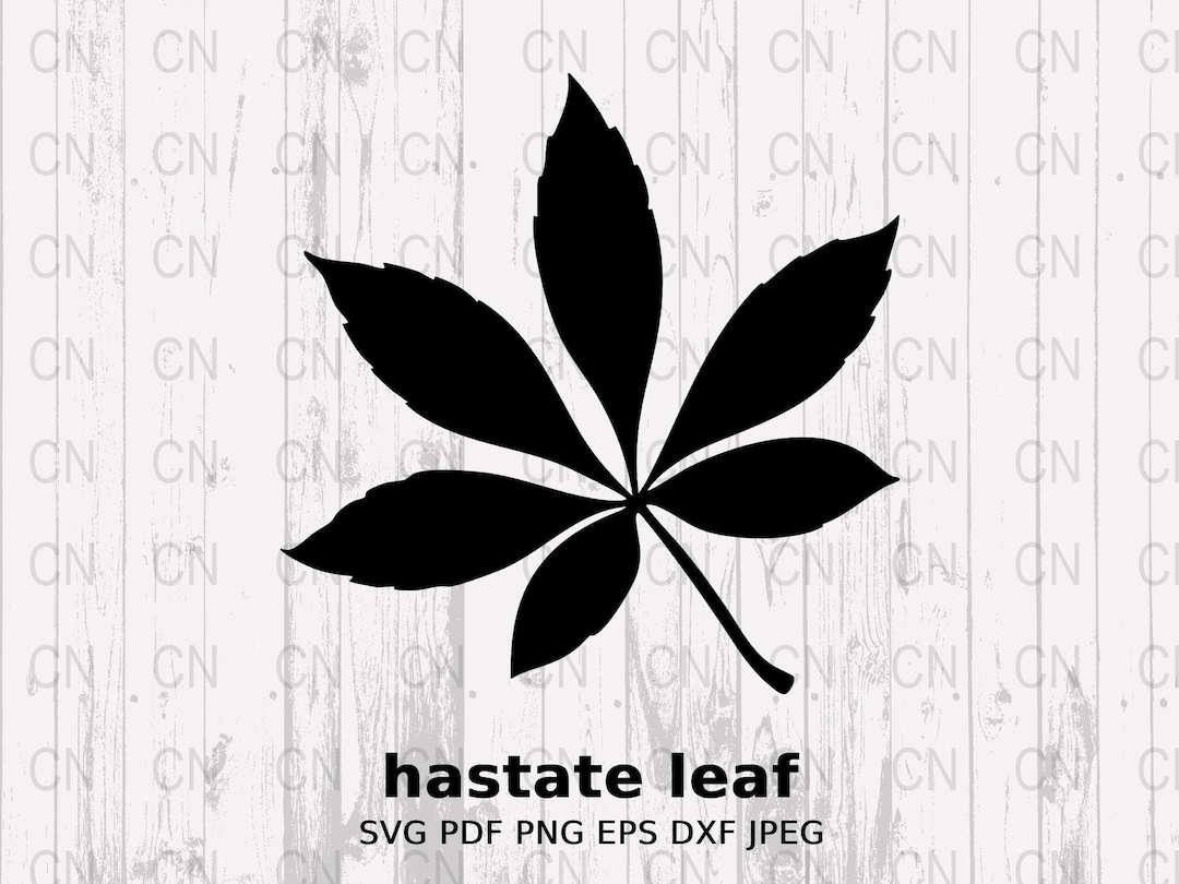 Hastate Leaf Silhouette SVG, Arrow-shaped Leaf Clipart, Botanical ...