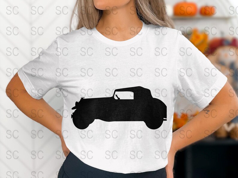 Silueta de Roadster vintage SVG, Clipart de coche clásico, Vector de ...