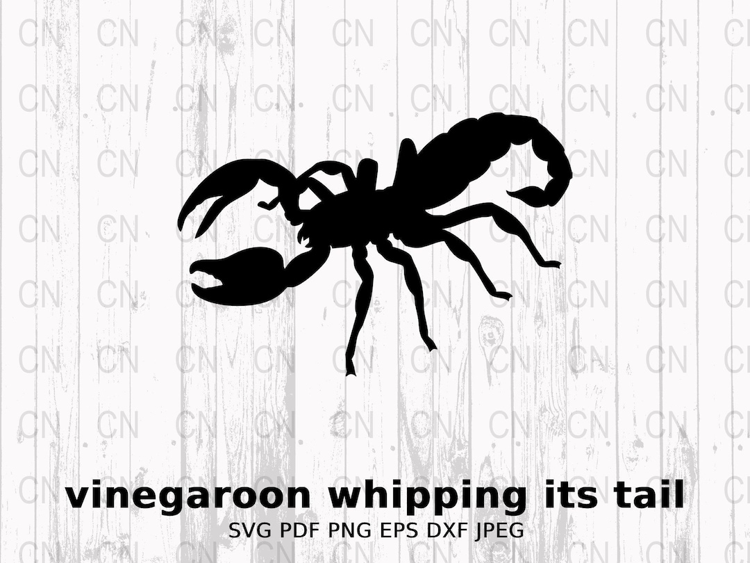 Vinegaroon Whipping Its Tail Silhouette SVG, Vinegaroon Insect Clipart ...