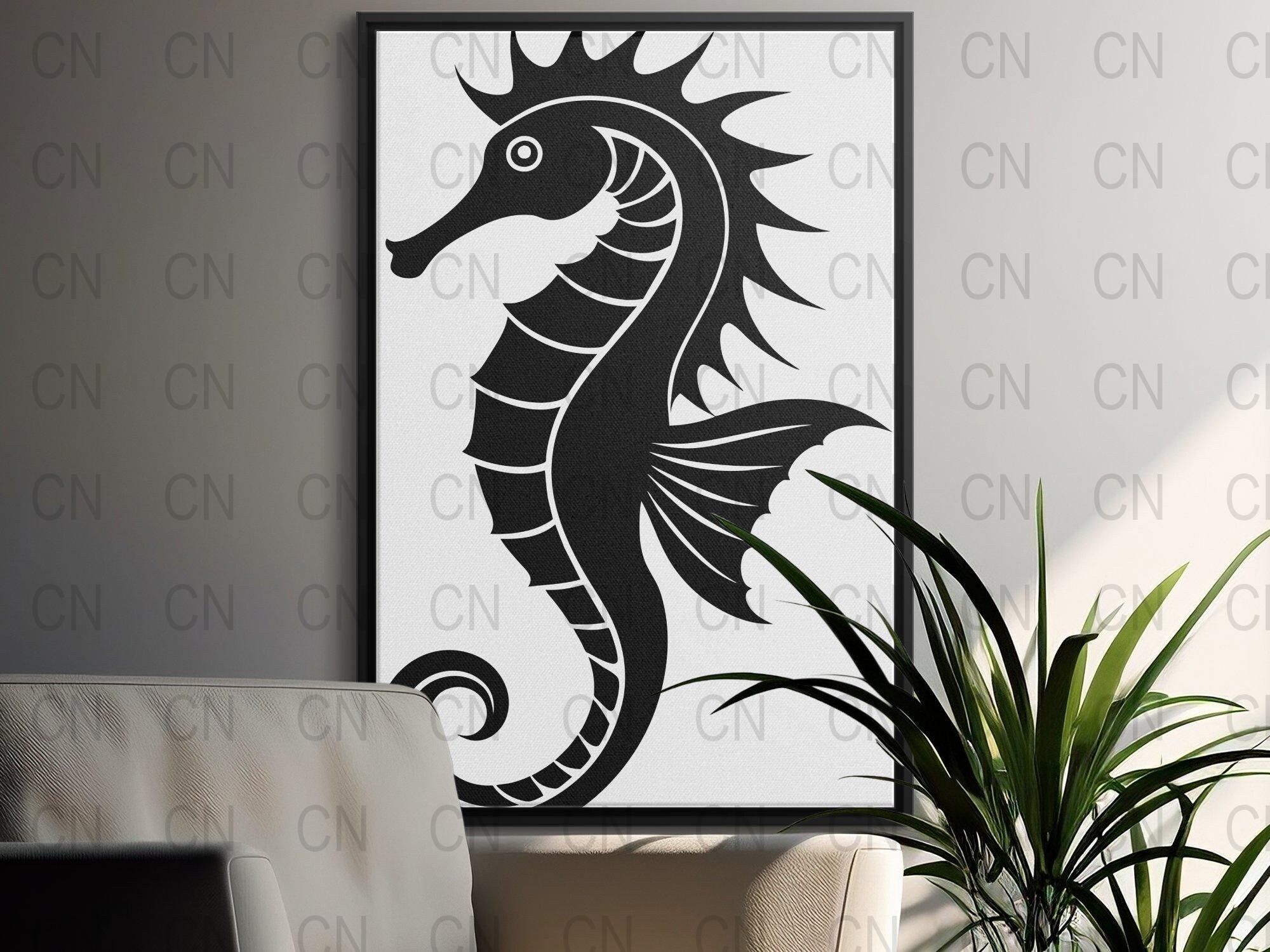 Seahorse Svg Png Jpeg Dxf, Vector Cutting Files for Silhouette Cameo ...