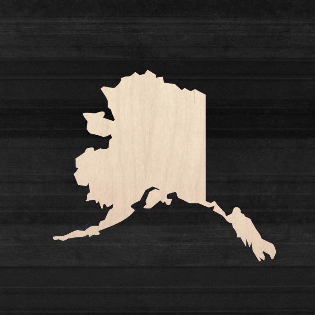Alaska State Shape | Laser Cut Baltic Birch Plywood Shapes | Unfinished ...