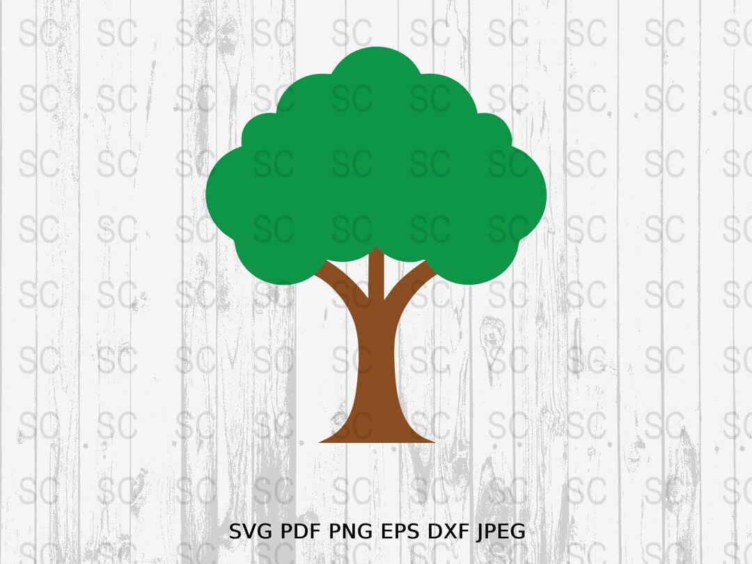 Green Tree SVG | Nature Tree Clipart | Digital Tree Design | Forest ...
