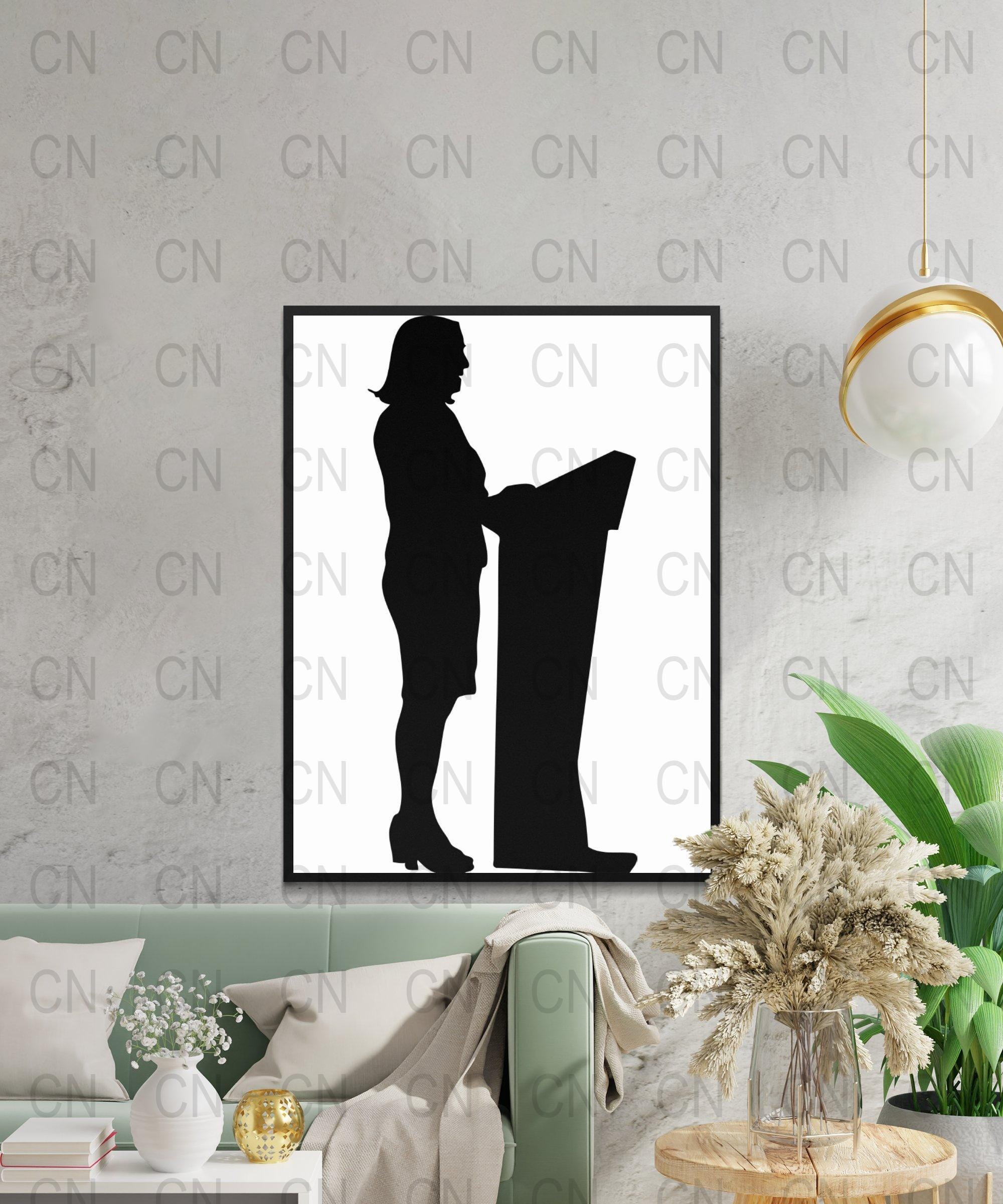 Woman Giving Speech at Conference Silhouette SVG, Public Speaking ...