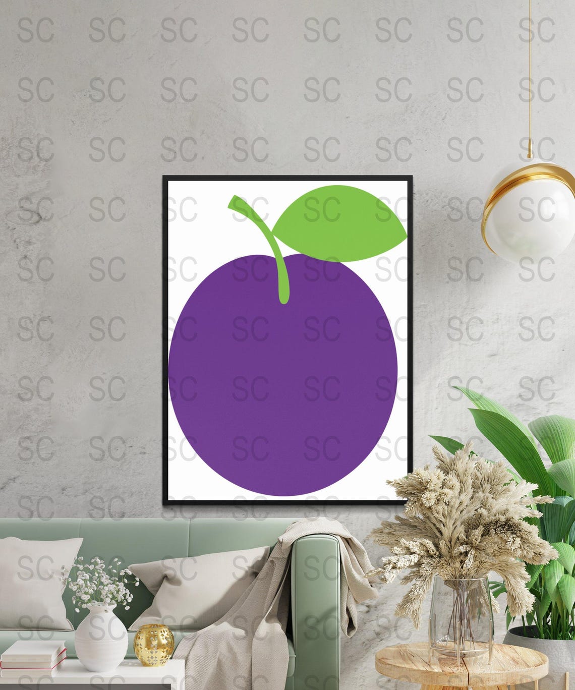 Plum SVG | Fresh Fruit Clipart | Digital Plum Design | Juicy Plum Cut ...