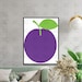 Plum SVG | Fresh Fruit Clipart | Digital Plum Design | Juicy Plum Cut ...