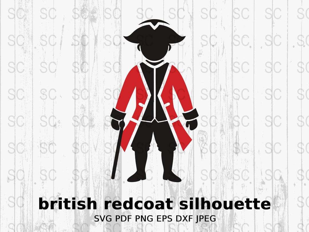 British Redcoat Silhouette SVG | Colonial Soldier Clipart | Redcoat ...