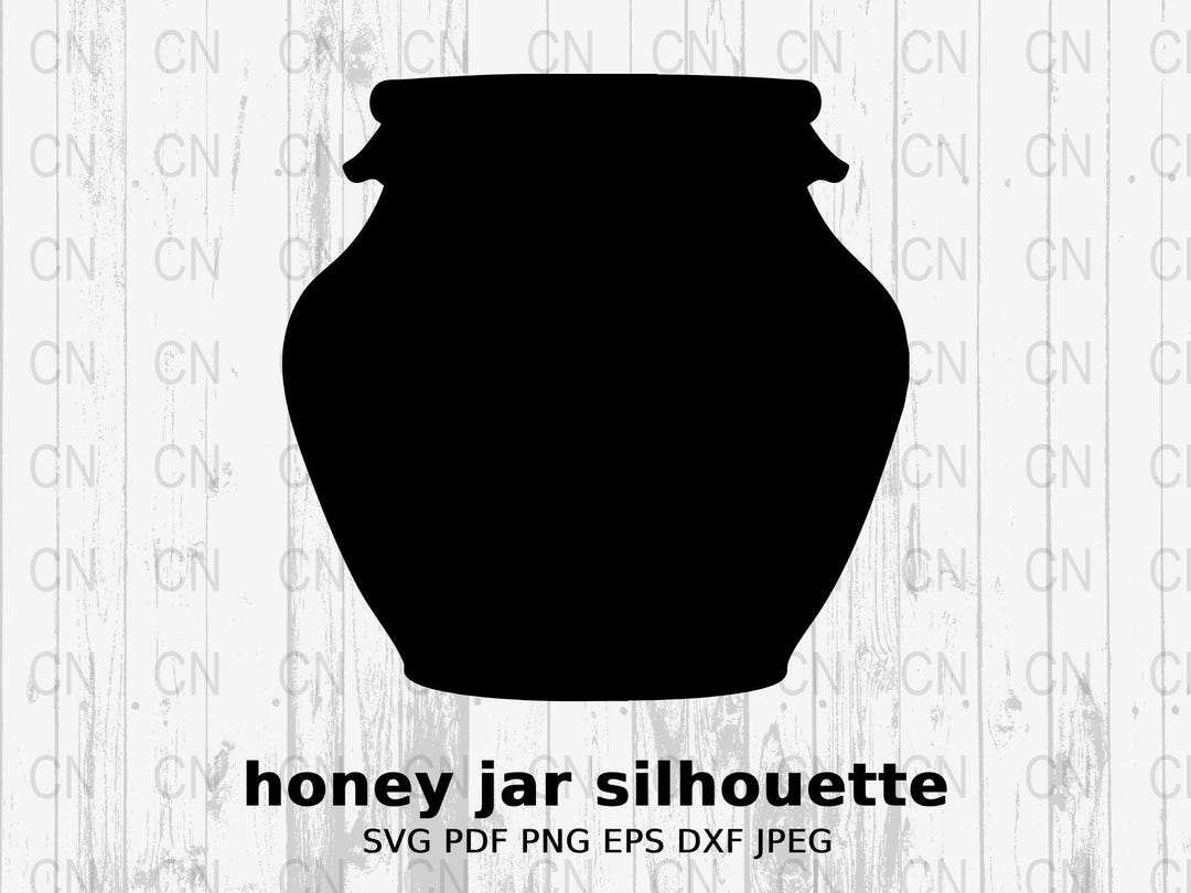 Honey Jar SVG, Beekeeping Silhouette, Food Clipart, Kitchen Vector ...