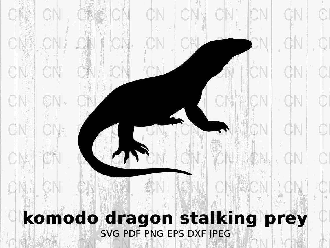 Komodo Dragon SVG, Komodo Dragon Silhouette SVG, Reptile Clipart ...