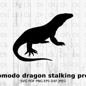 Komodo Dragon SVG, Komodo Dragon Silhouette SVG, Reptile Clipart ...