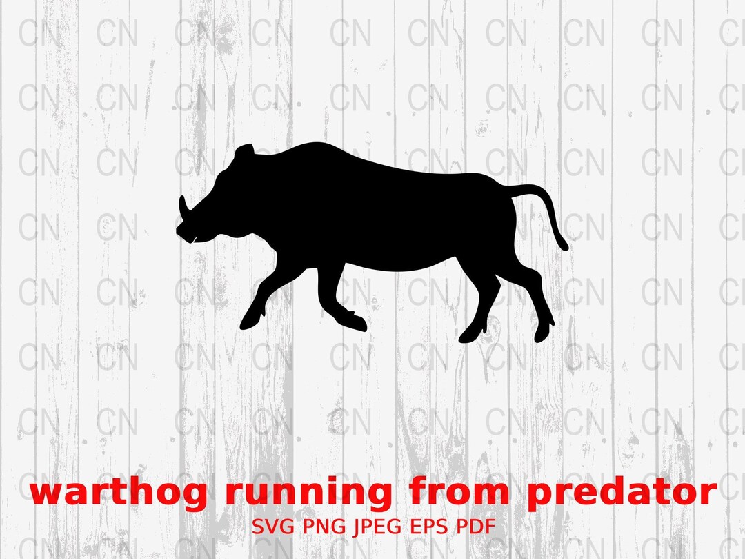 Warthog Running SVG, Wild Animal Silhouette, African Wildlife Clipart ...