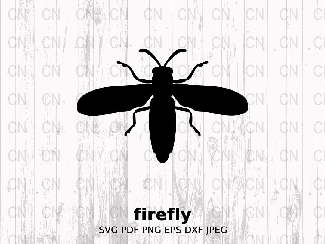 Firefly Silhouette SVG, Firefly Insect Clipart, Bug Vector, Digital Cut ...