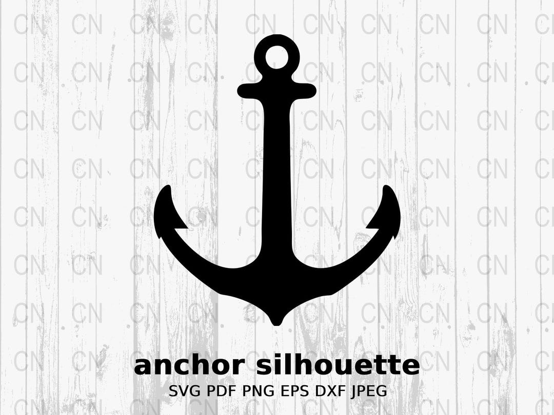 Anker Silhouette SVG, Nautik Symbol Clipart, Marine Vektor, Seaside ...
