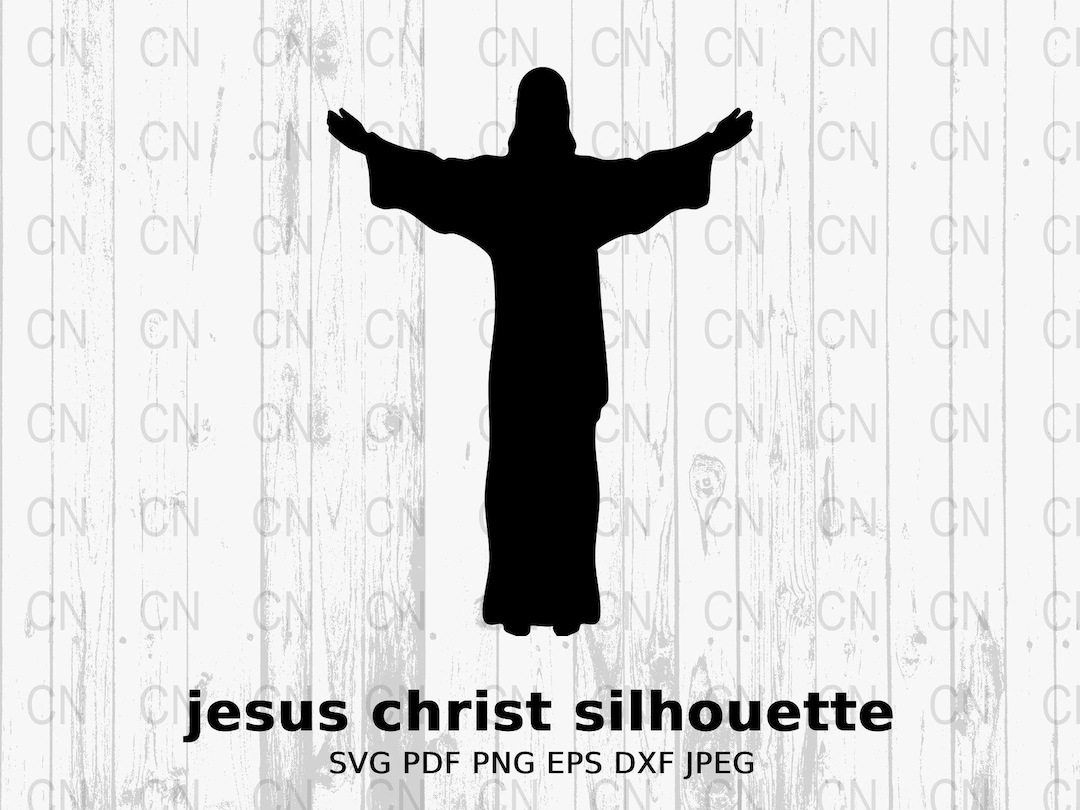 Jesus Christ Silhouette, Jesus Christ SVG, Christian Faith Symbol ...