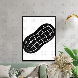 Peanut SVG, Nut Silhouette, Snack Clipart, Food Vector, Shell and ...