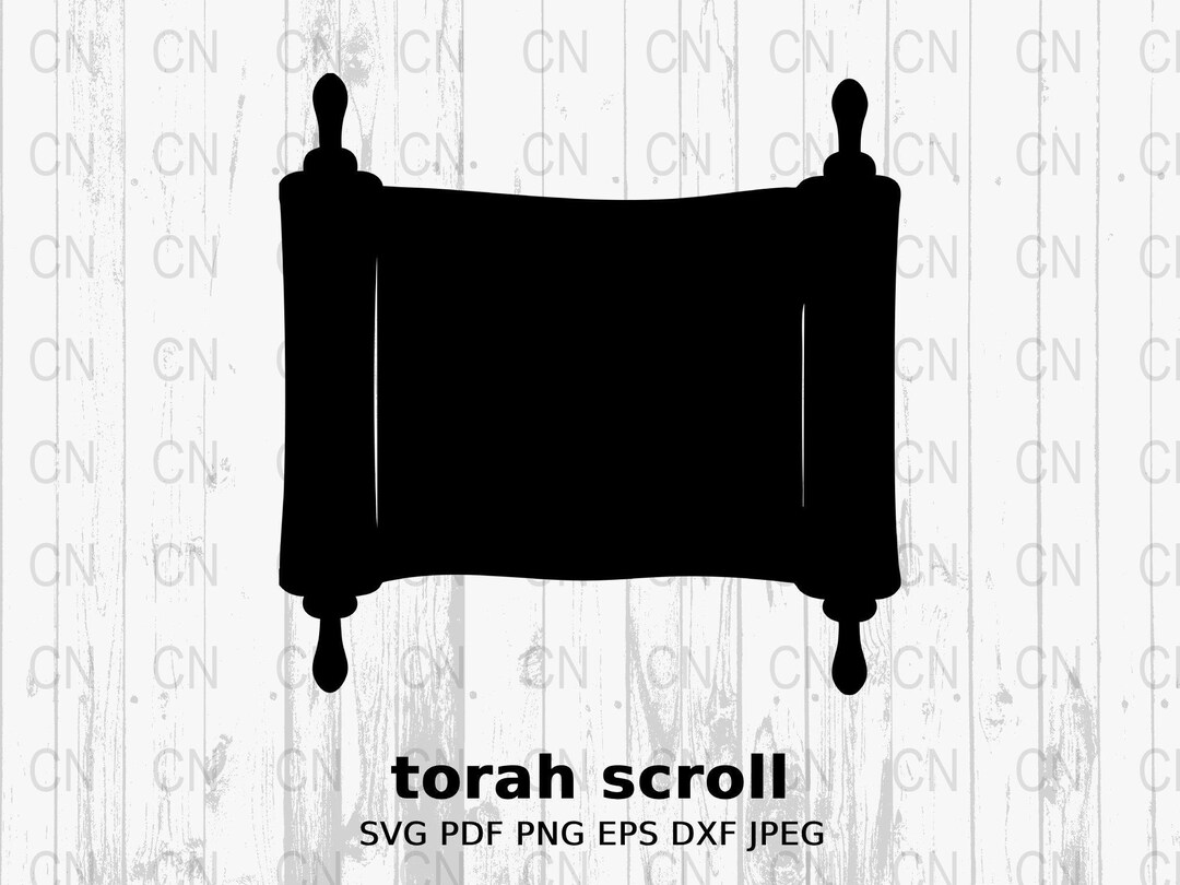 Torah Scroll SVG, Jewish Religious Symbol, Sacred Scroll Clipart ...