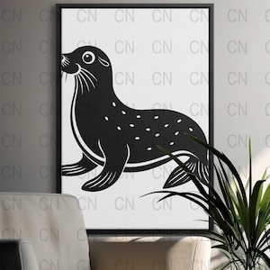 Seal Svg Png Jpeg Dxf, Vector Cutting Files for Silhouette Cameo ...