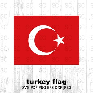 Turkey Flag SVG | National Flag Clipart | Digital Turkey Design ...
