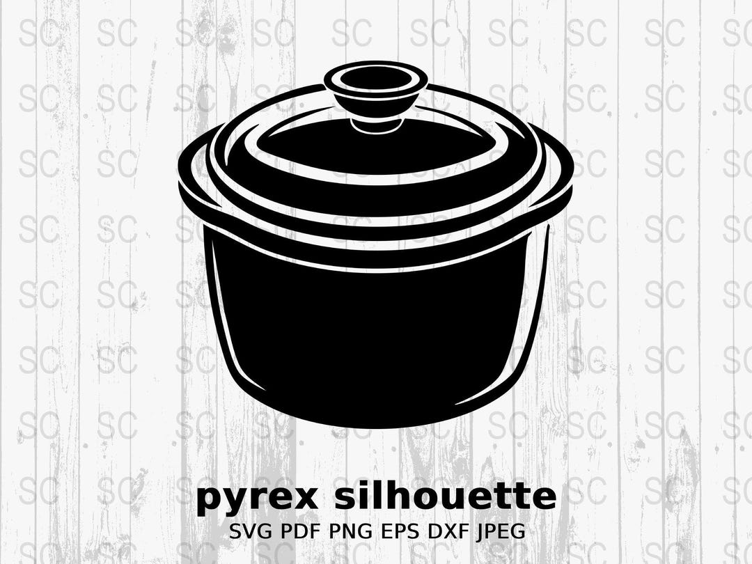 Pyrex Silhouette SVG, Glassware Clipart, Kitchen Icon Vector, Household ...