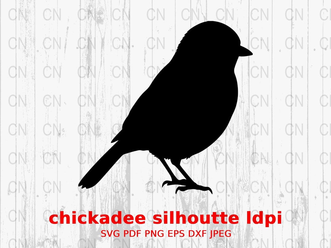 Chickadee Bird SVG, Small Bird Silhouette, Nature Clipart, Wildlife ...