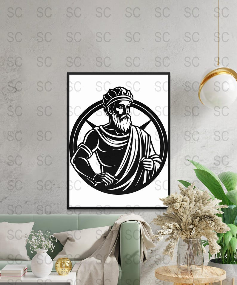 Pythagoras Silhouette SVG, Ancient Greek Mathematician Icon Clipart ...