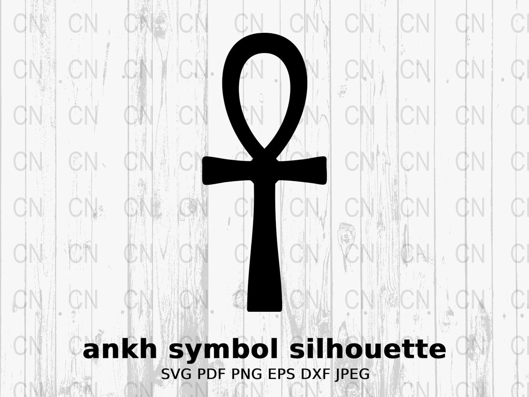 Ankh Symbol Silhouette SVG, Egyptian Icon Clipart, Life Symbol Vector ...