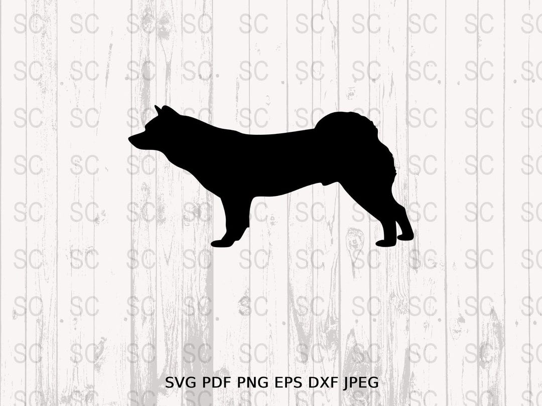 Pomsky Silhouette SVG, Dog Breed Clipart, Husky Pomeranian Mix Vector ...