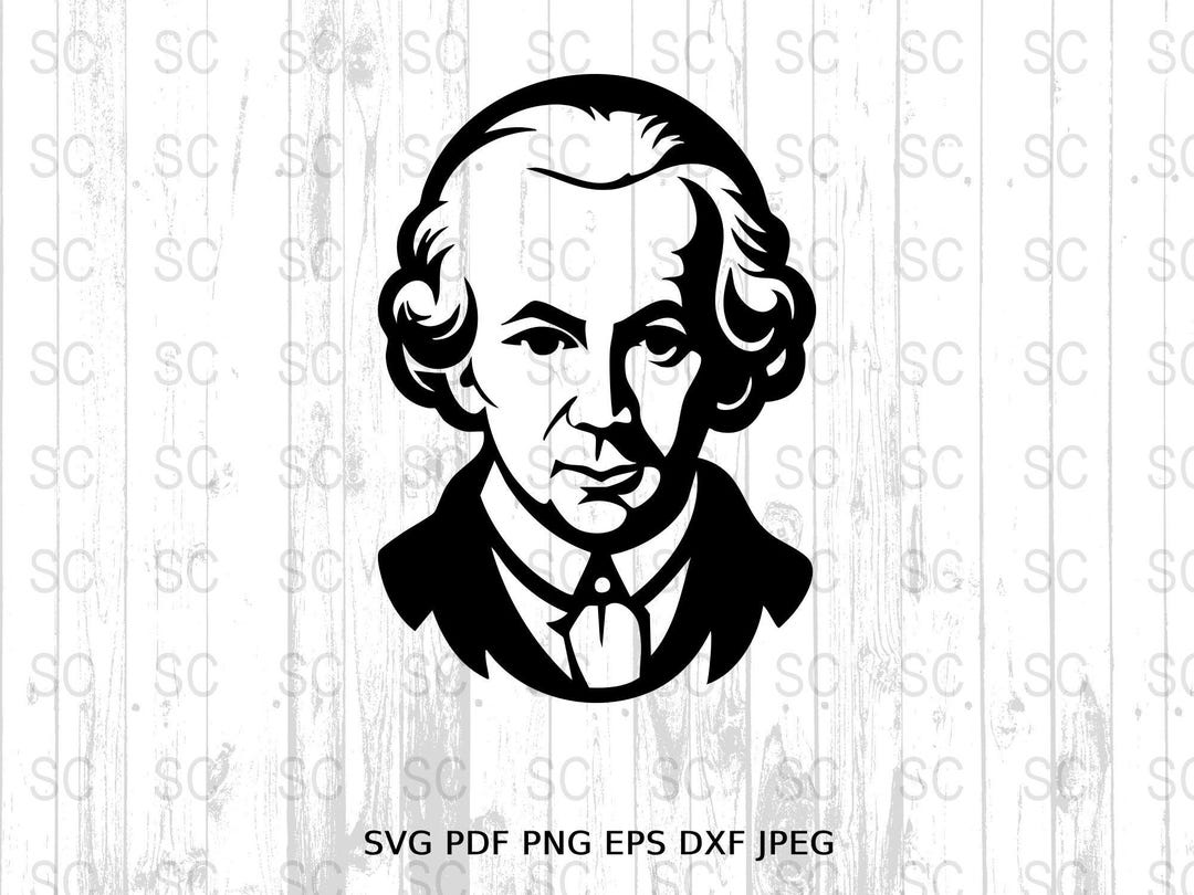 Immanuel Kant Silhouette SVG, German Philosopher Clipart, Enlightenment ...