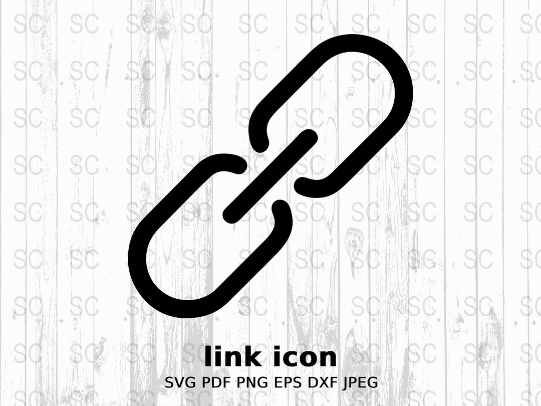 Link Icon Silhouette SVG, Hyperlink Clipart, URL Symbol Vector, Digital ...