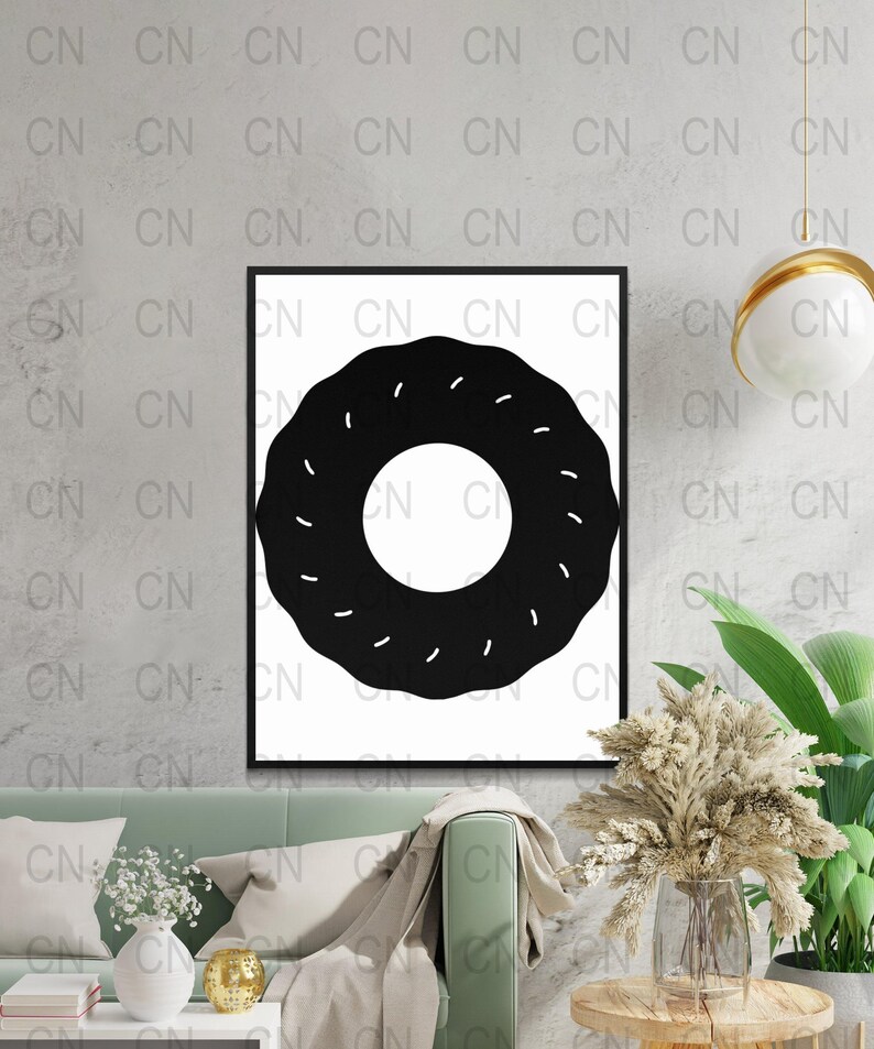 Silueta de dona SVG, clipart de dulce, vector de panadería, archivo de ...