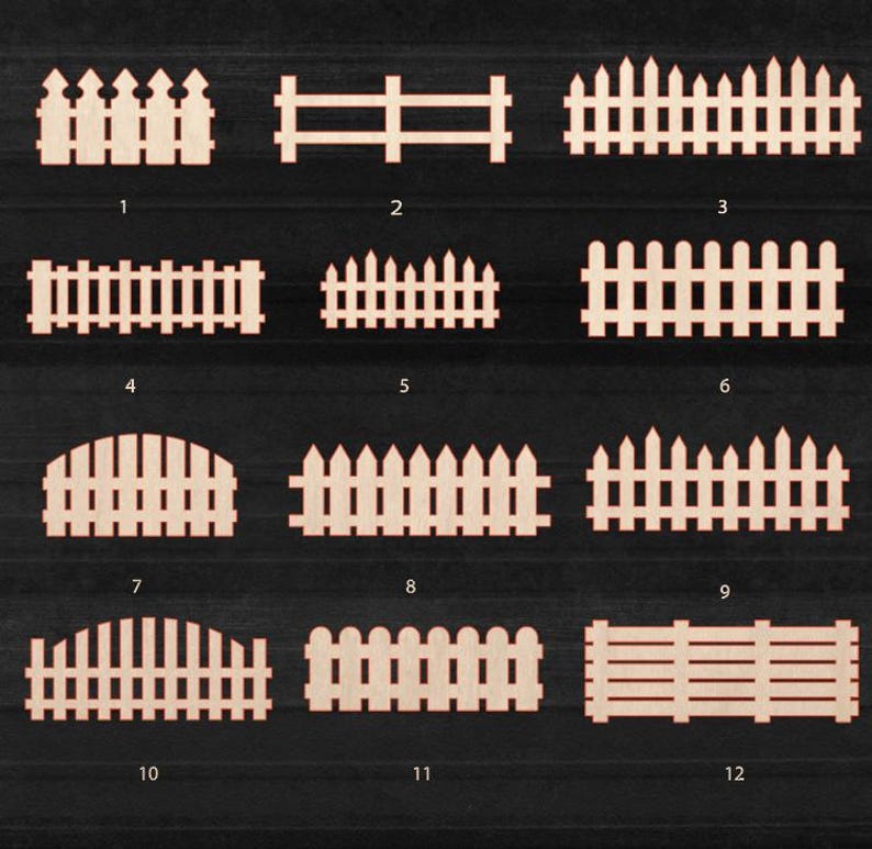 Unfinished Wood Picket Fence – DIY Craft Fence for Home Decor, Garden ...