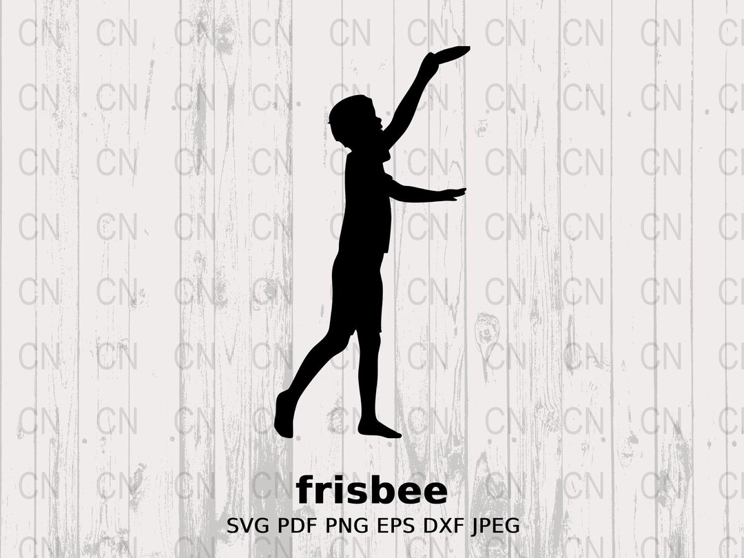 Frisbee Silhouette SVG, Flying Disc Clipart, Outdoor Sports Vector ...