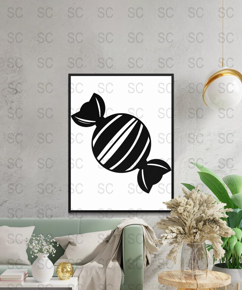 Candy Silhouette SVG, Sweet Treat Icon Clipart, Lollipop and Candy ...