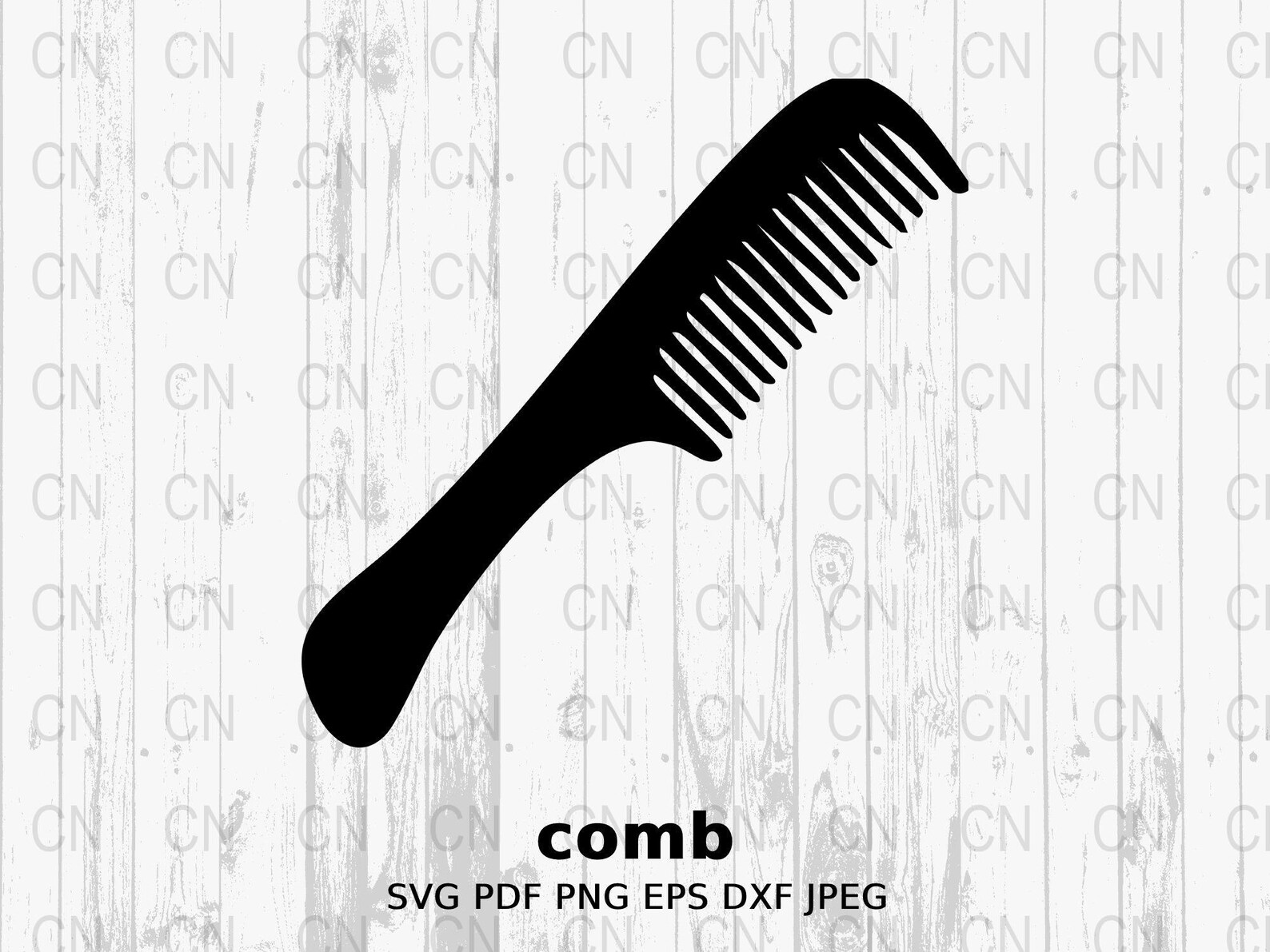 Comb Silhouette SVG, Hair Comb Clipart, Grooming Tool Vector, Digital ...