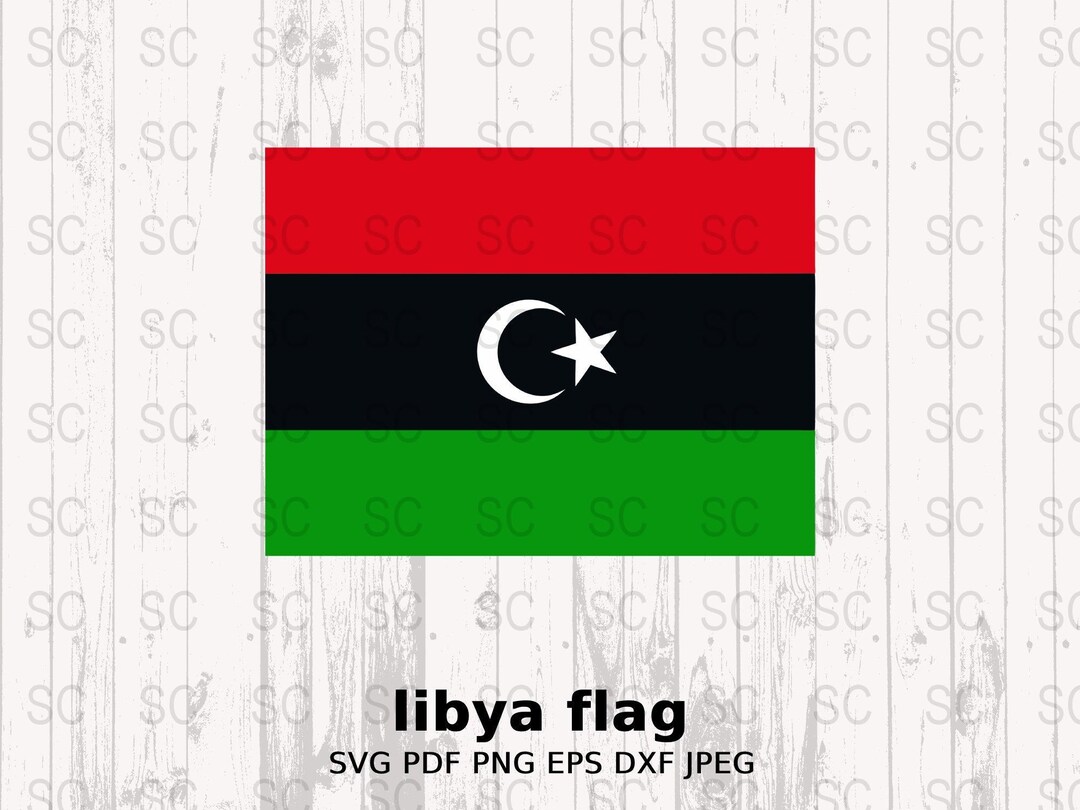 Libya Flag SVG | National Flag Clipart | Digital Libya Design | Libya ...