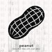 Peanut SVG, Nut Silhouette, Snack Clipart, Food Vector, Shell and ...