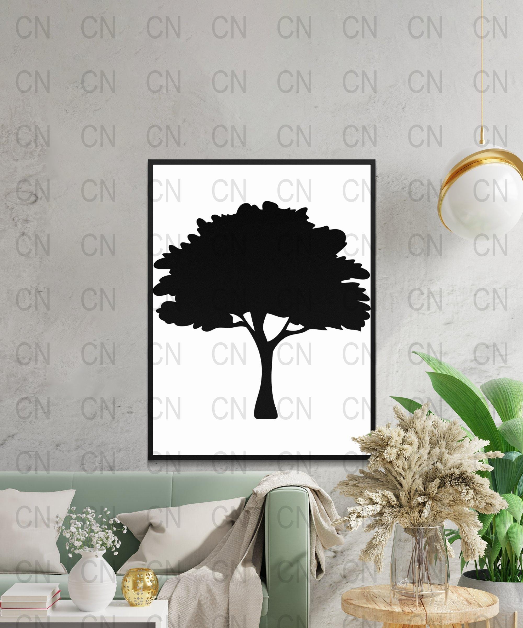 Mesquite Tree Silhouette SVG, Desert Tree Clipart, Arid Landscape ...