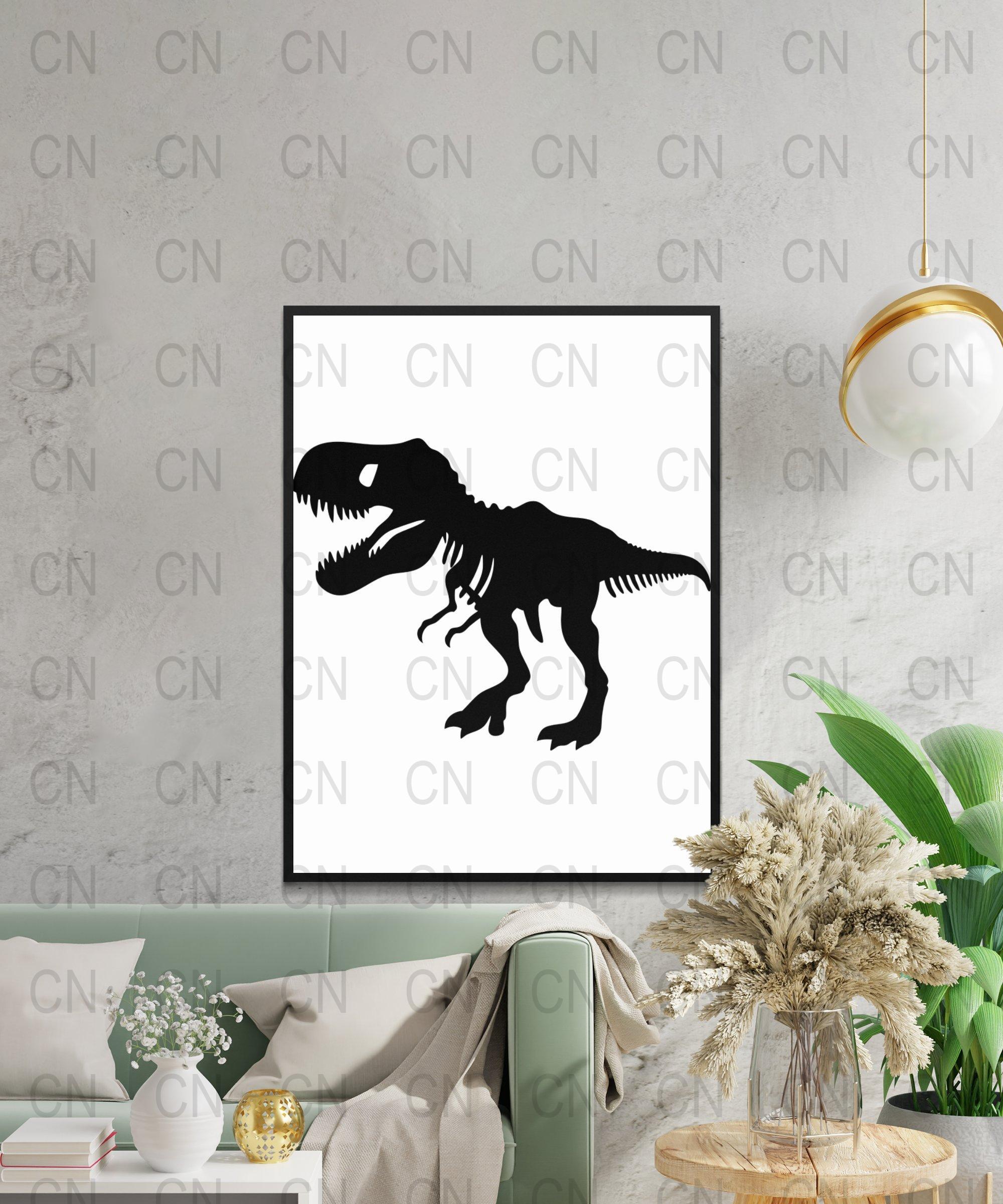 T-rex Skeleton Silhouette SVG, Dinosaur Fossil Clipart, Prehistoric T ...