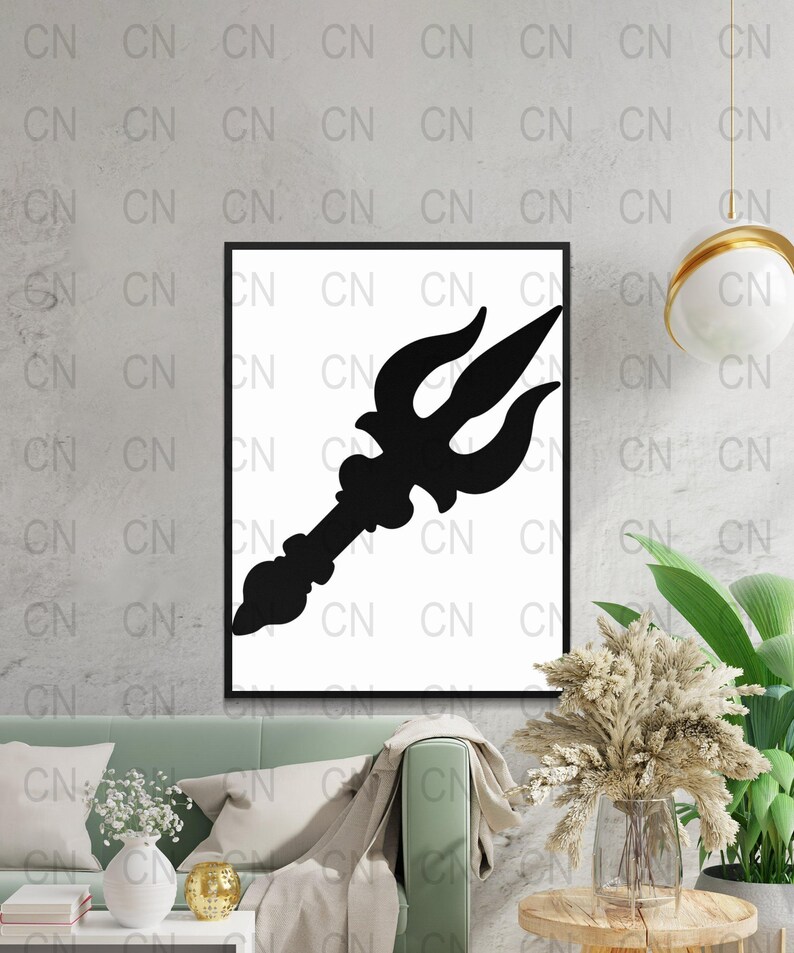 Vajra Thunderbolt Silhouette, Vajra Thunderbolt SVG, Hindu Mythology ...