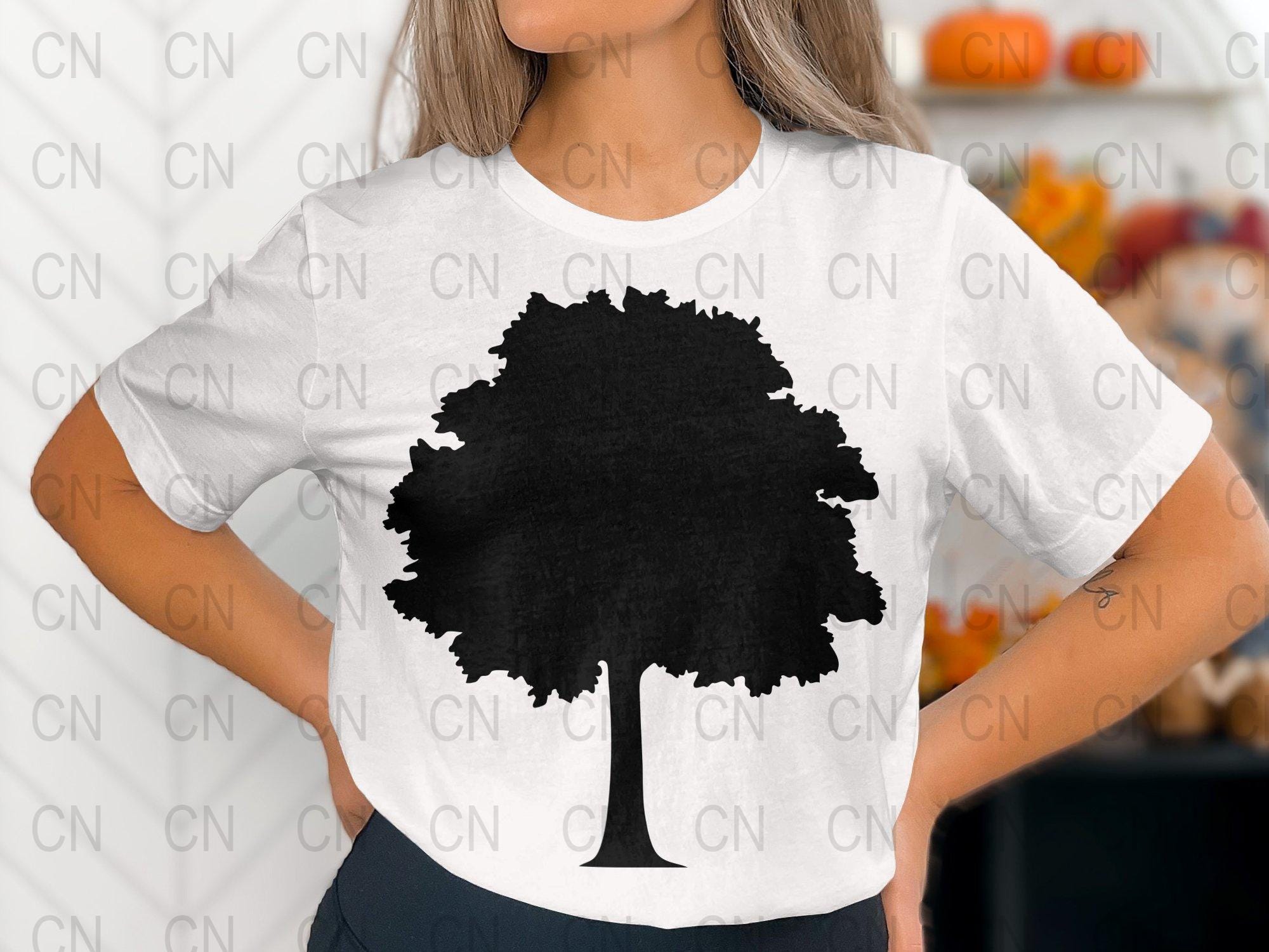 Black Walnut Tree Silhouette SVG, Hardwood Tree Clipart, Nature Vector ...